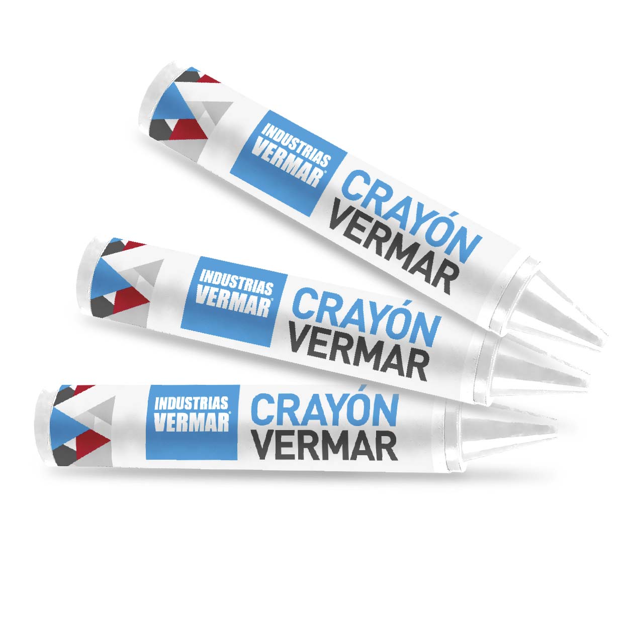 Crayón Blanco en Blister (3 Pz) - VERMAR